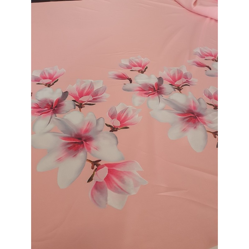 BARBIE ROZ CU BORDURA FLORALA